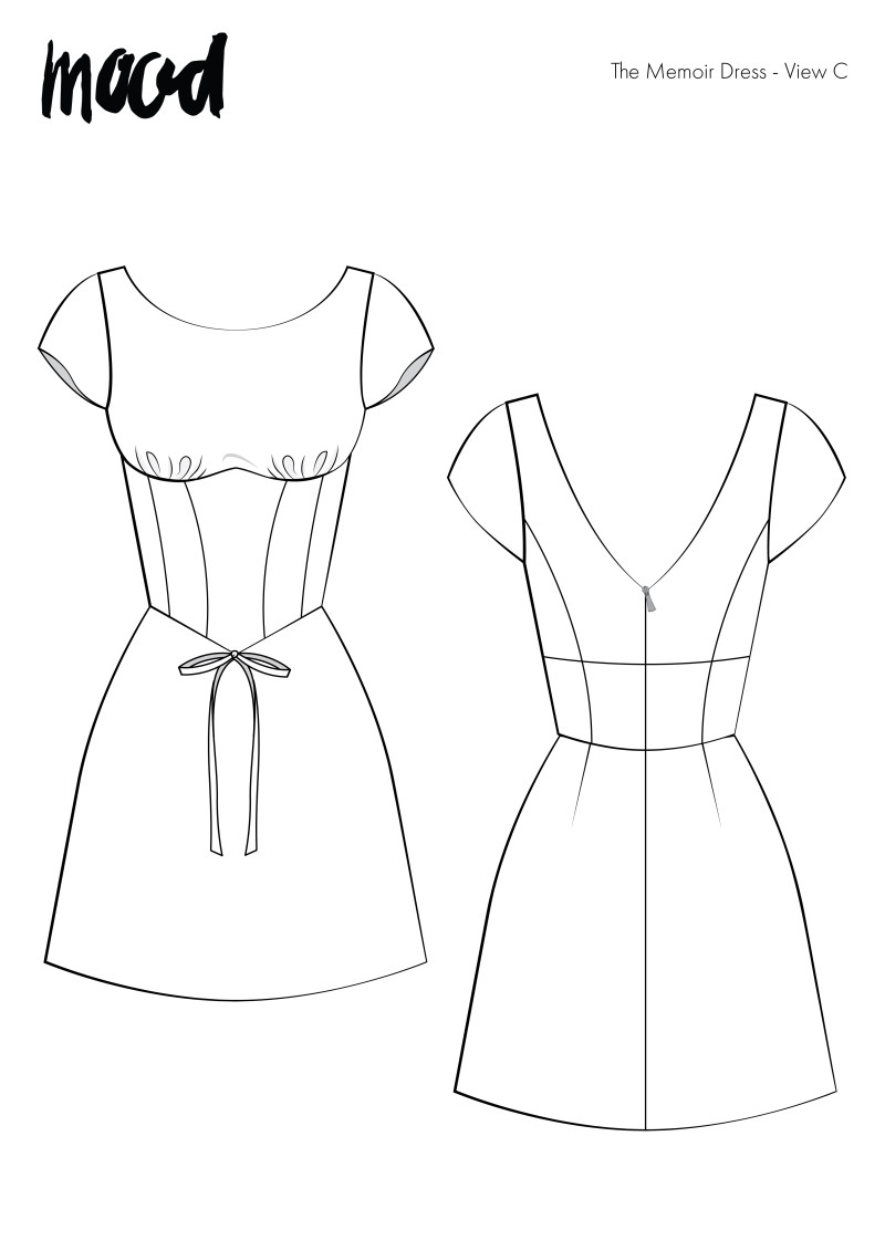 Helen Castillo x Mood Fabrics Memoir Dress Sewing – View C
