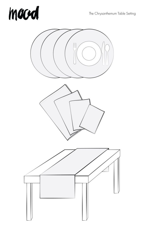 The Chrysanthemum Table Setting Free Sewing Patterns | Mood Sewciety