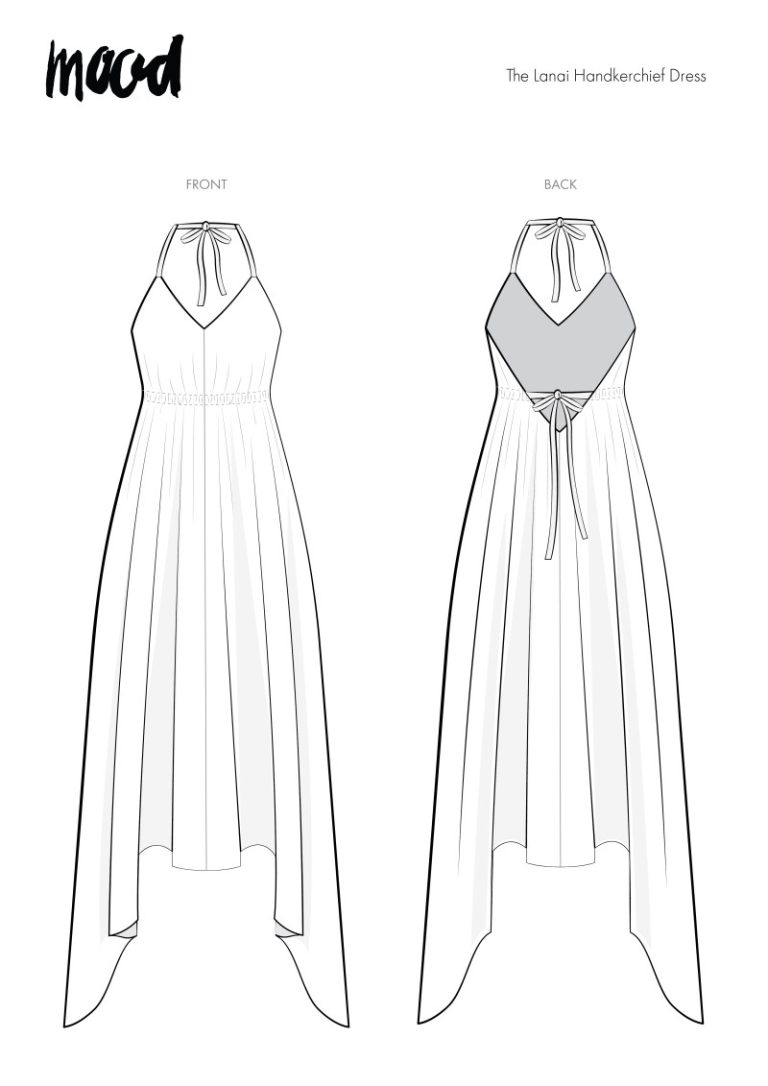 The Lanai Handkerchief Dress Free Sewing Pattern | Mood Sewciety