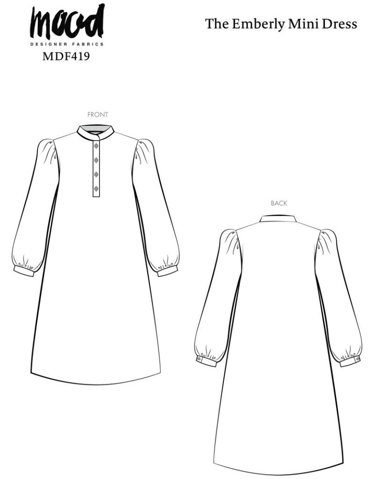 Emberly Mini Dress Free Sewing Pattern - Mood Fabrics Blog