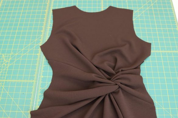 Nob Hill Draped Midi Dress Free Sewing Pattern - Mood Blog
