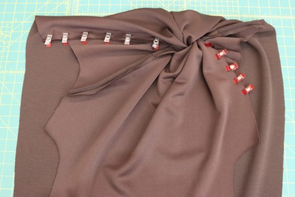 Nob Hill Draped Midi Dress Free Sewing Pattern - Mood Blog