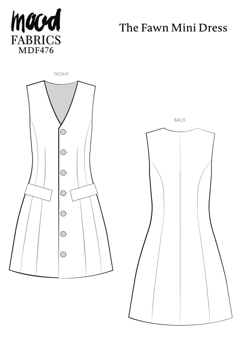 Fawn Mini Dress Free Sewing Pattern - Mood Sewciety Blog