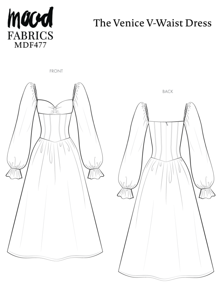 Venice V-Waist Dress Free Sewing Pattern - Mood Fabrics Blog