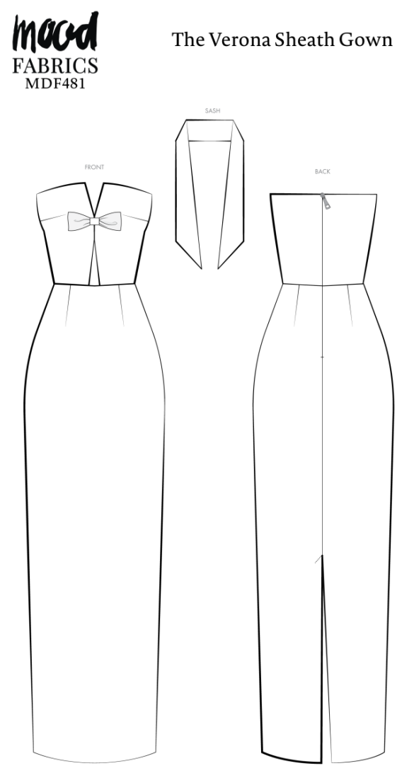 Verona Sheath Gown Free Sewing Pattern - Mood Fabrics Blog