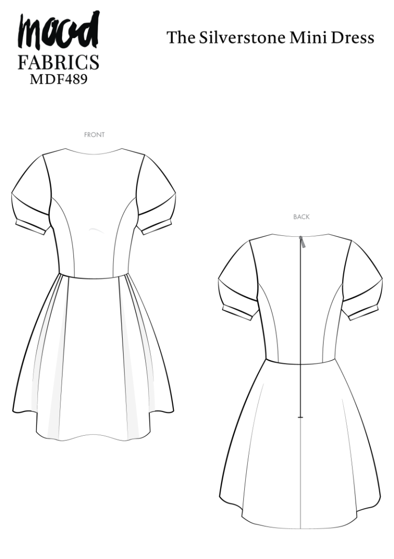 Silverstone Mini Dress Free Sewing Pattern | Mood Fabrics