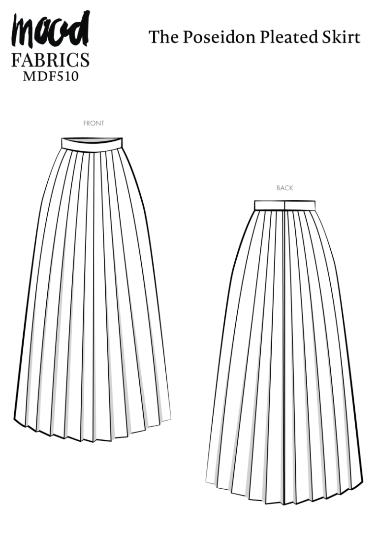 Poseidon Pleated Skirt Free Sewing Pattern | Mood Fabrics
